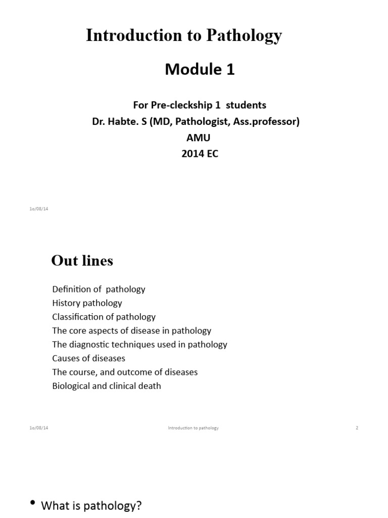 Introduction To Pathology | PDF | Pathology | Cytopathology