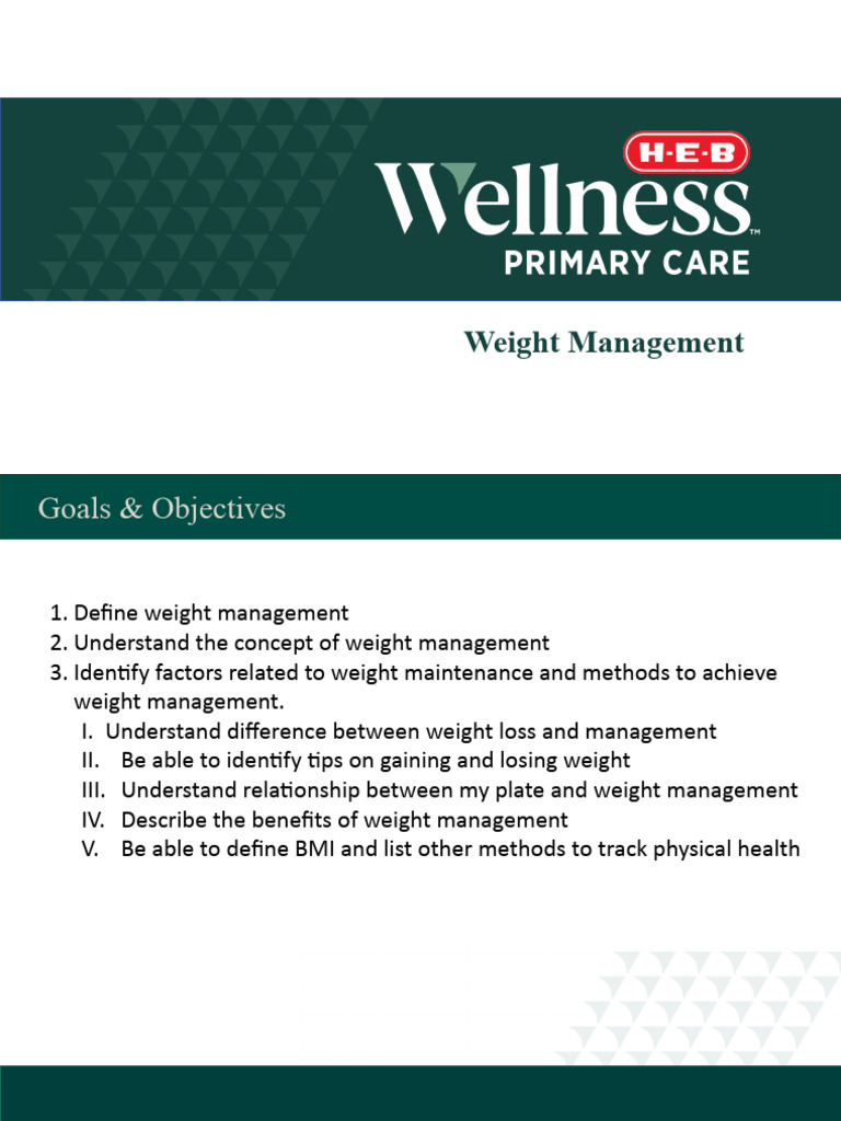 H-E-B Weight Management | PDF | Weight Management | Dieting