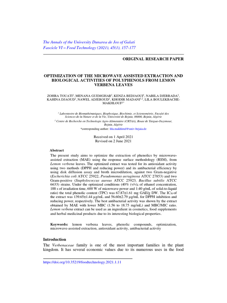Extraction Phenol by RSM | Download Free PDF | Analysis Of Variance ...