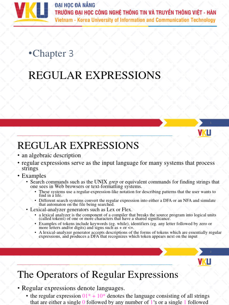 Chapter 3 - Regular Expressions | PDF | Regular Expression | Automata Theory