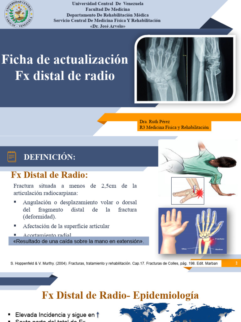 FX Distal de Radio Ficha | PDF | Anatomía | Sistema musculoesquelético