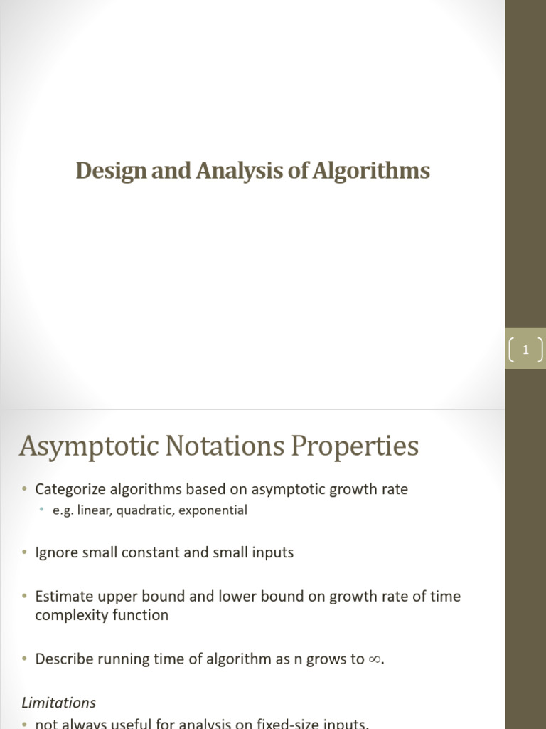 Asymptotic Notations & Big-Oh Analysis | PDF