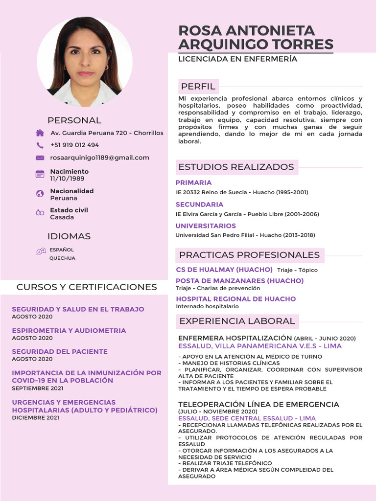 CV Rosa | PDF