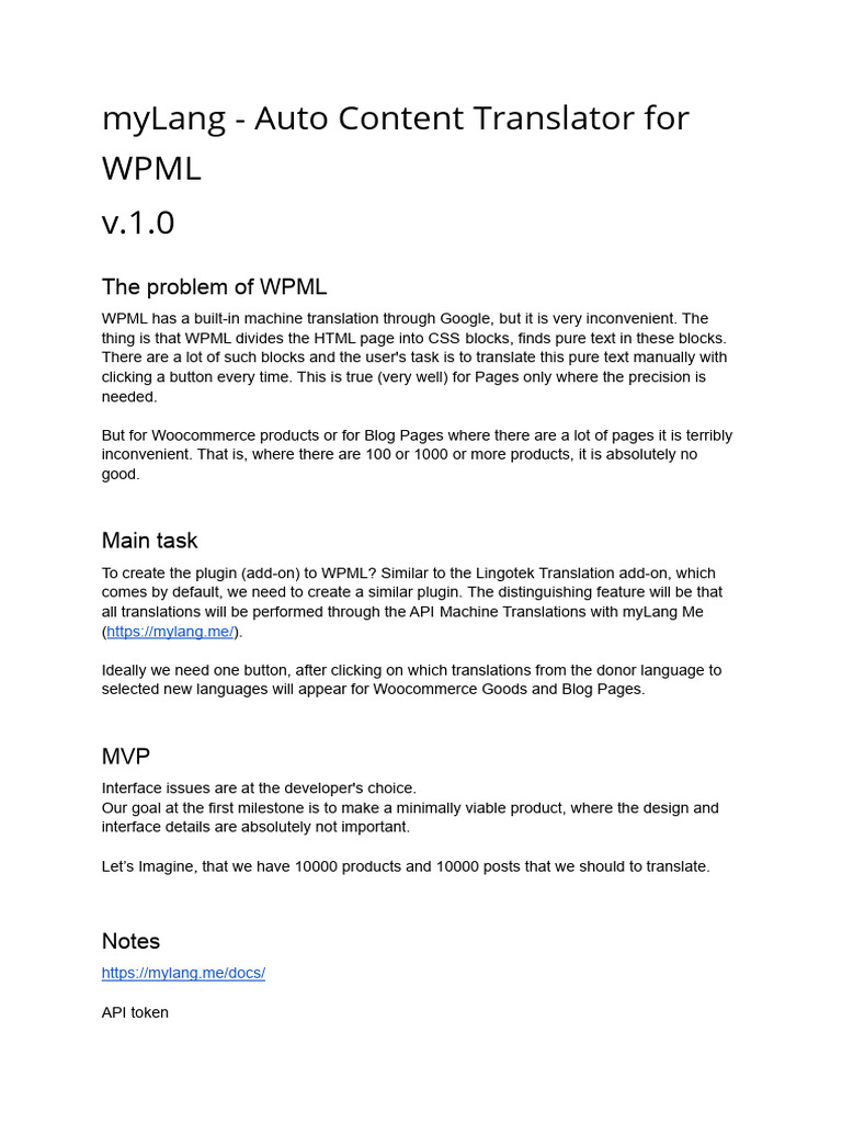 WP Mylang MVP | PDF | Search Engine Optimization | Computer Programming