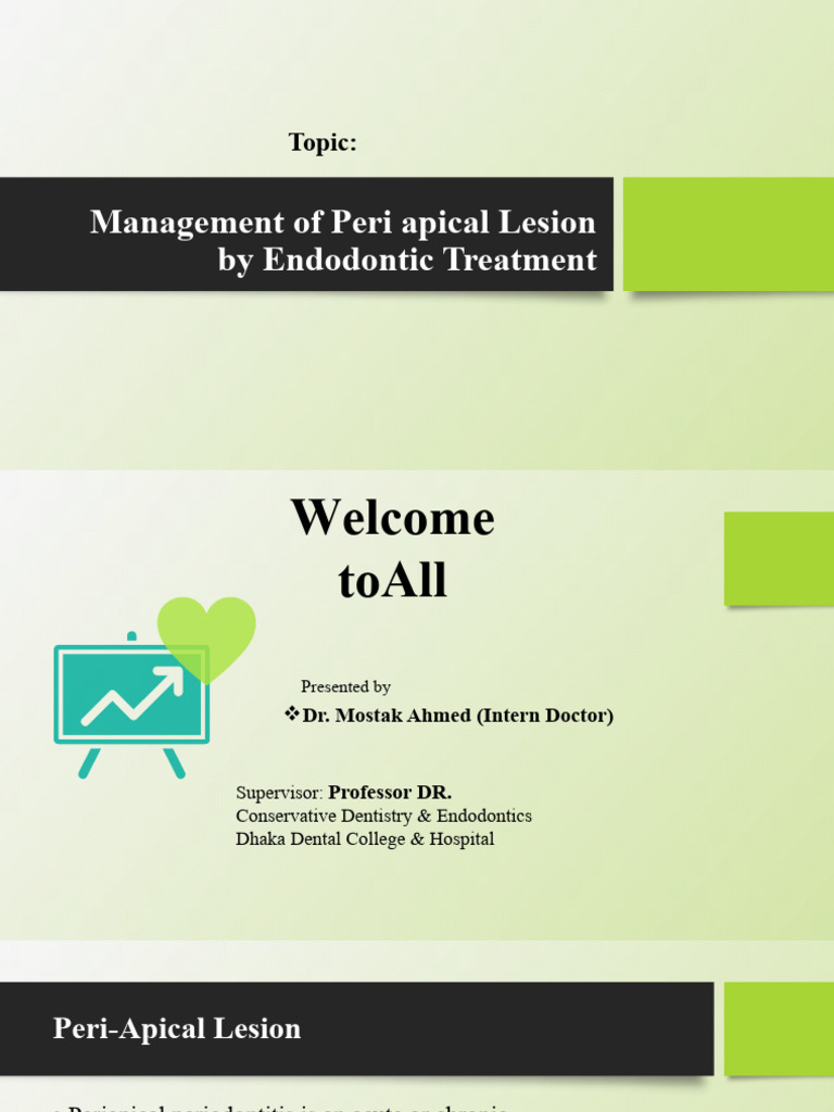 Management of Peri Apical Lesion by Endodontic Treatment | PDF