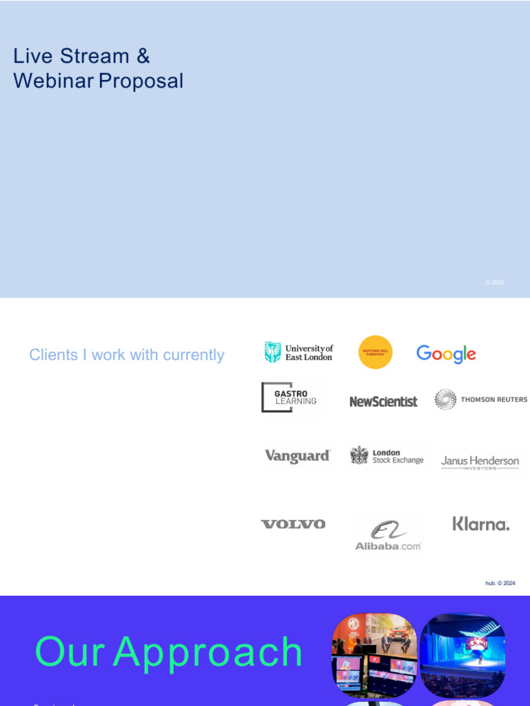 Live Streaming & Webinar Services Proposal | PDF | Web Conferencing ...