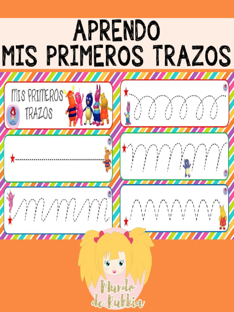 Cuaderno Aprendo Mis Primeros Trazos Por Mundo de Rukkia | PDF