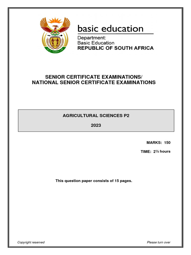 Agricultural Sciences P2 May-June 2023 Eng | PDF