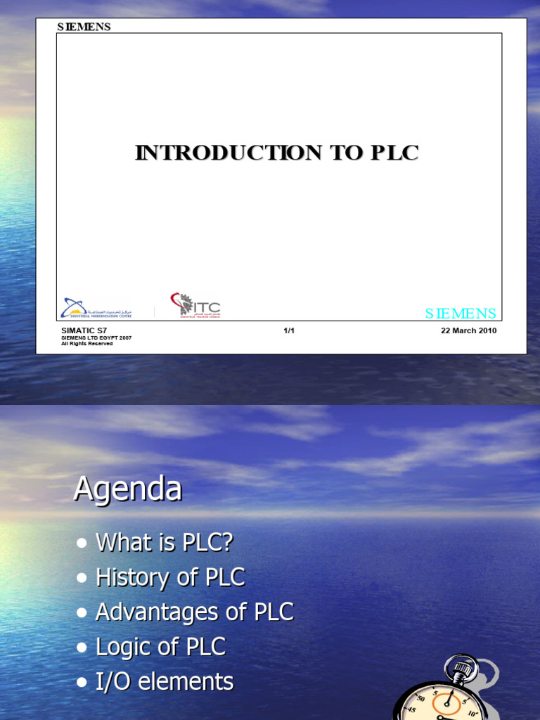 01 - Introduction To PLC | PDF | Programmable Logic Controller ...