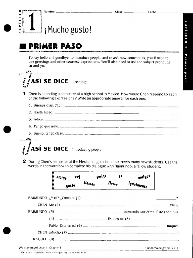 Spanish Greetings and Introductions Guide | PDF | Grammatical Gender ...