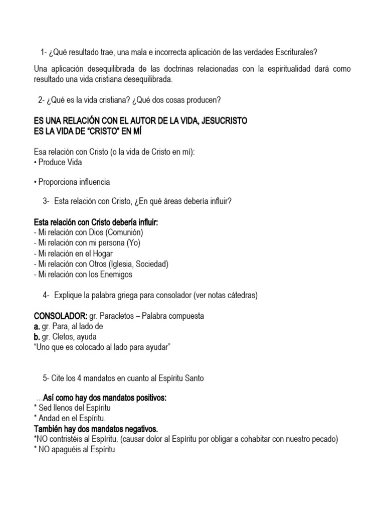 Guia de Examen Vida Cristiana | PDF | Pecado | Orgullo