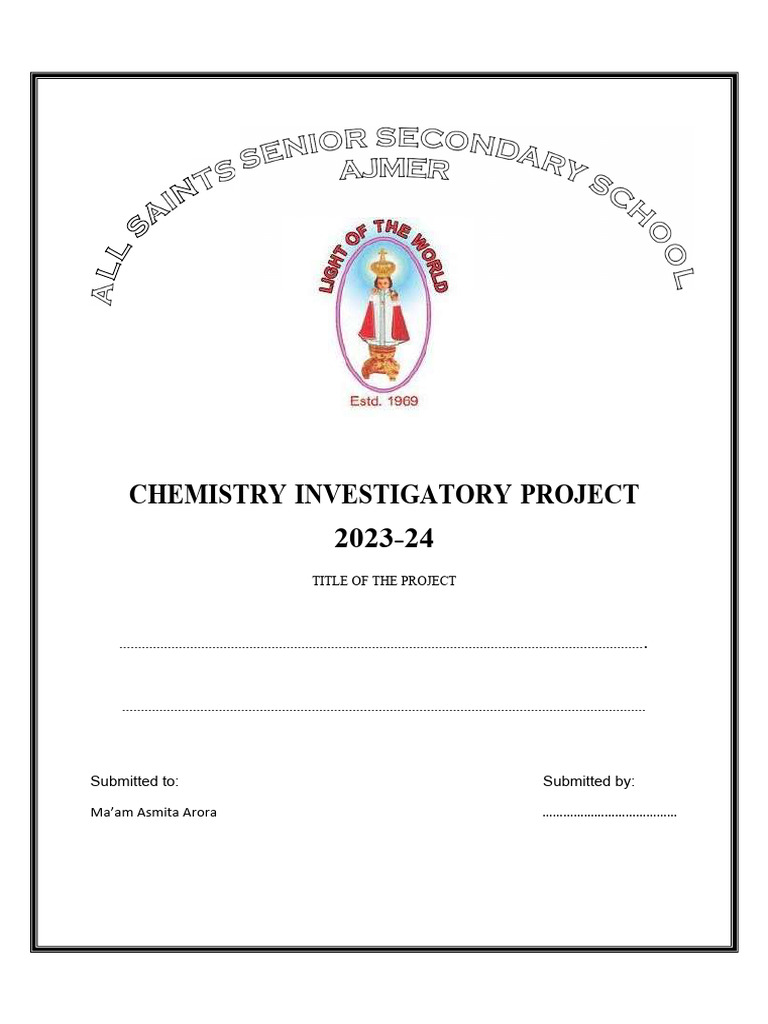 Investigatory File Front Page and Certificate Format | PDF | Art