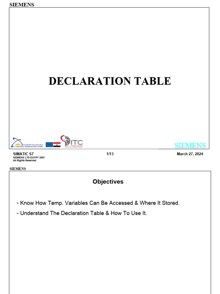 13 - Declaration Table | Download Free PDF | Variable (Computer Science) | Parameter (Computer ...