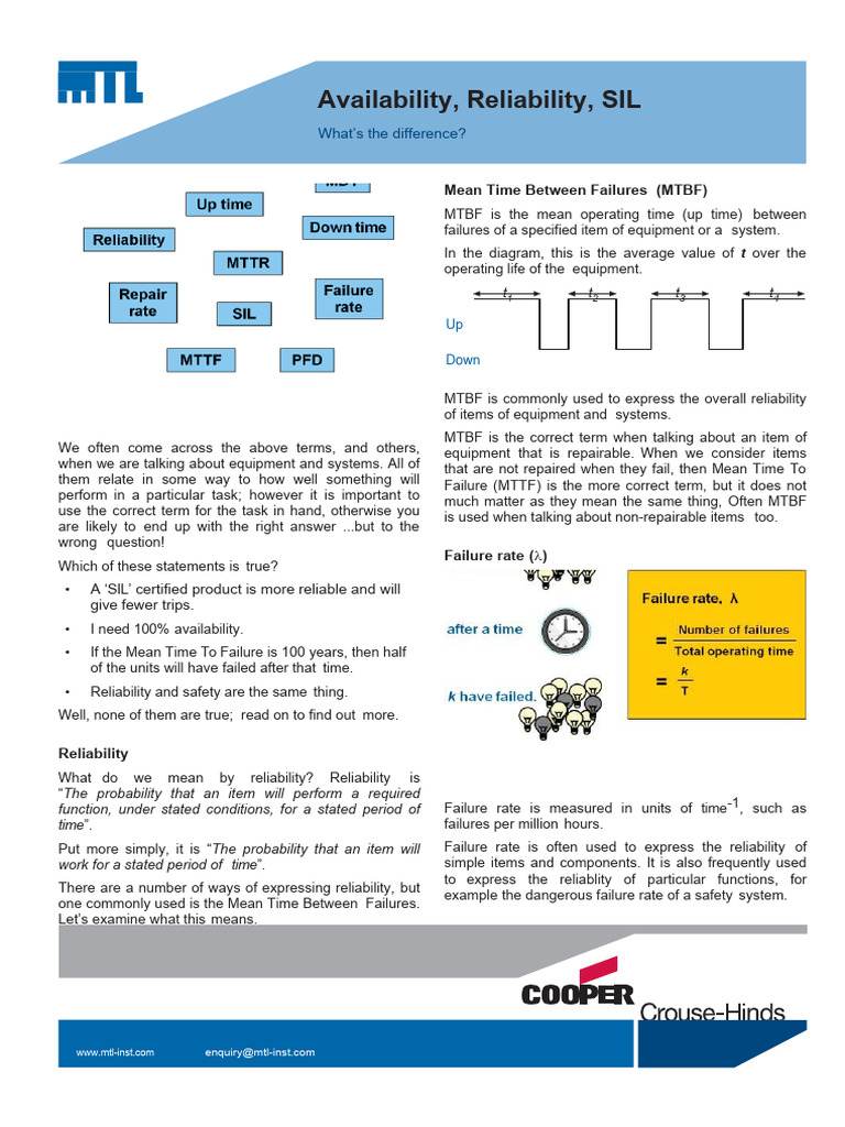 Availability, Reliability, SIL | PDF | Systems Engineering | Reliability Engineering