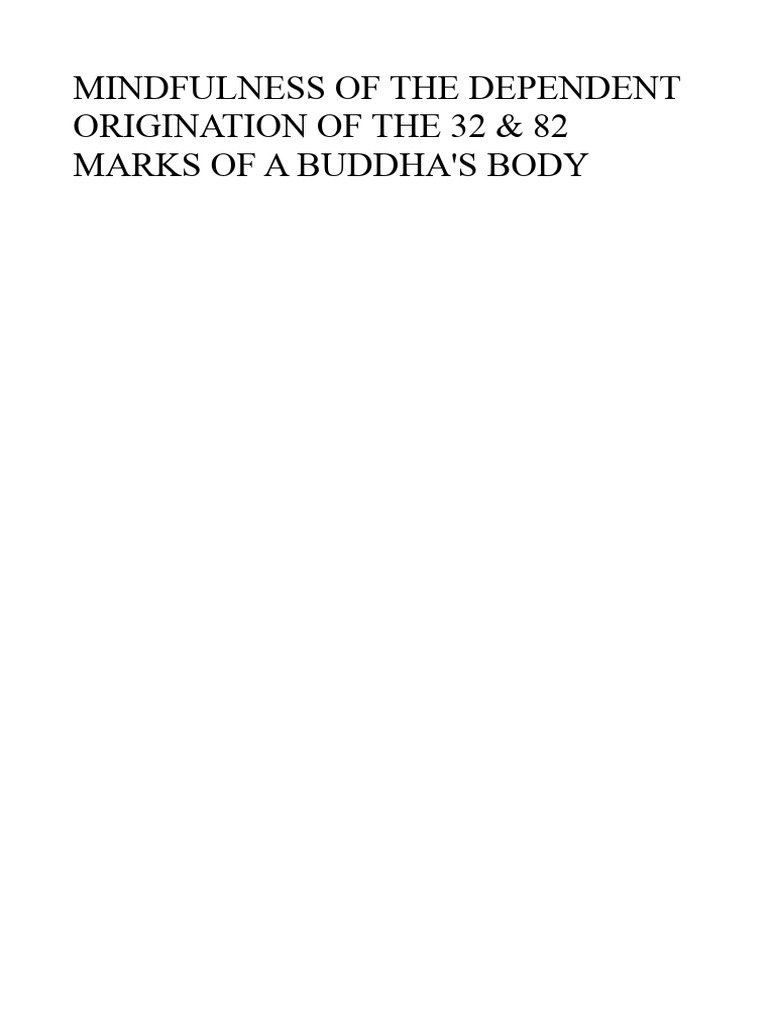 Marks of The Buddha, Meditation | PDF | Enlightenment In Buddhism ...