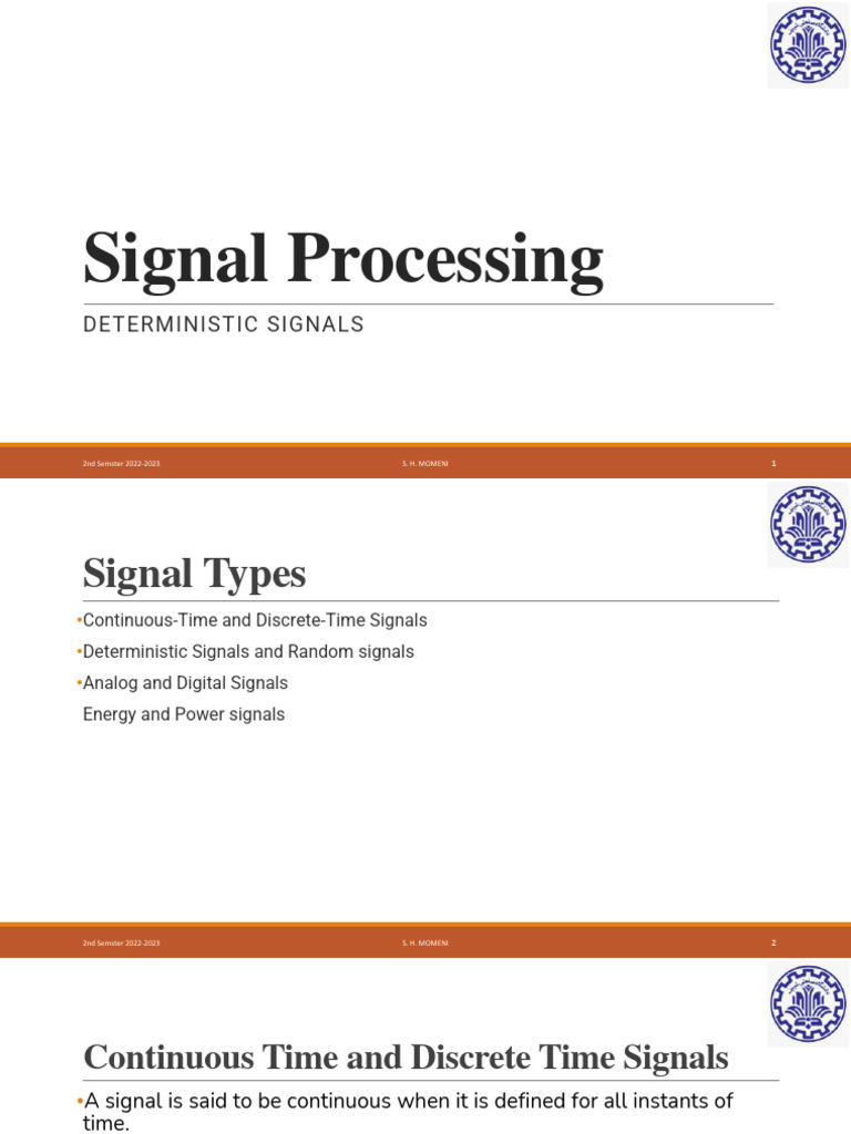 Signal Processing: Deterministic Signals | PDF | Phase (Waves) | Spectral Density