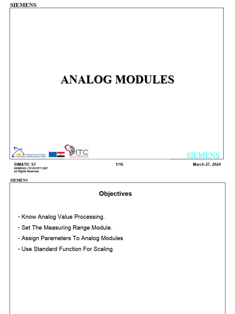 16_analog modules | PDF | Digital To Analog Converter | Parameter (Computer Programming)