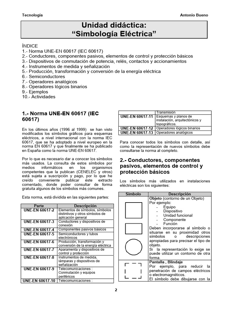 Símbolos de Telecomunicaciones UNE-EN 60617 | PDF | Ingenieria ...