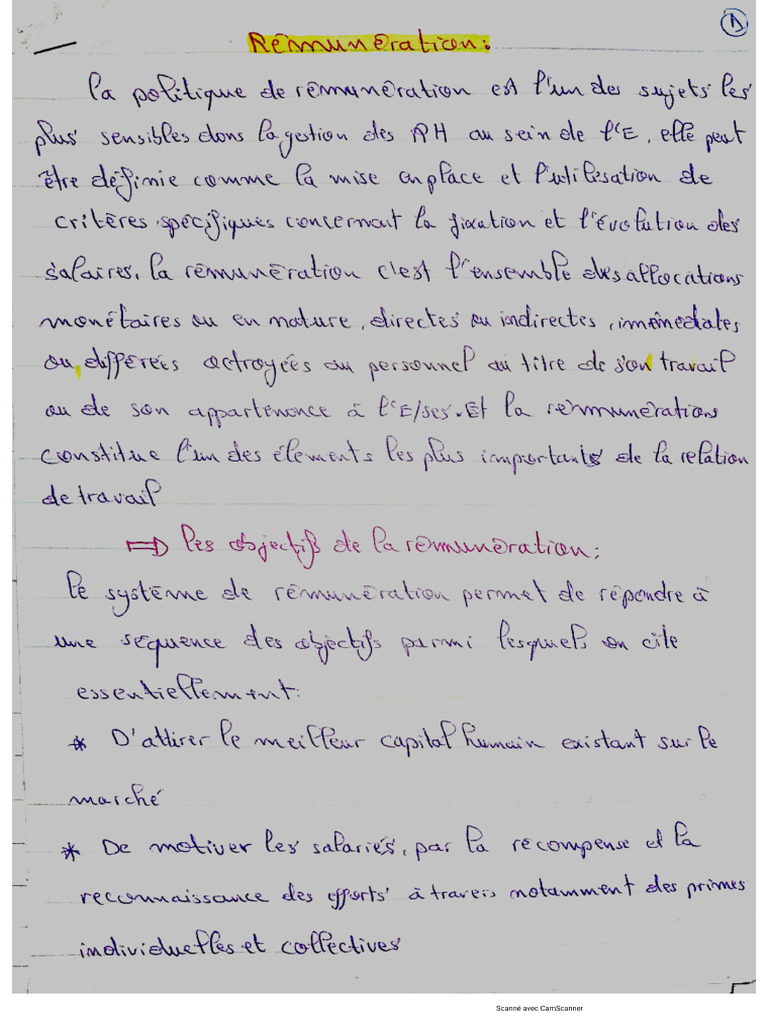 La Remuneration | PDF
