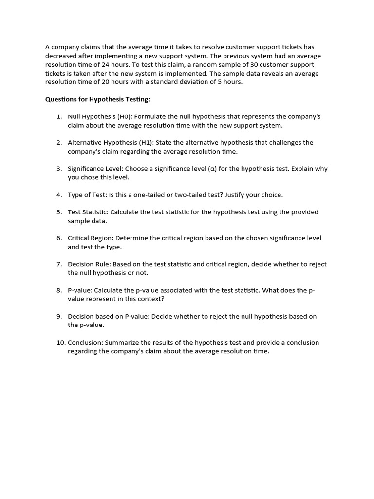 Hypothesis Test Problems | PDF | Statistical Hypothesis Testing | P Value