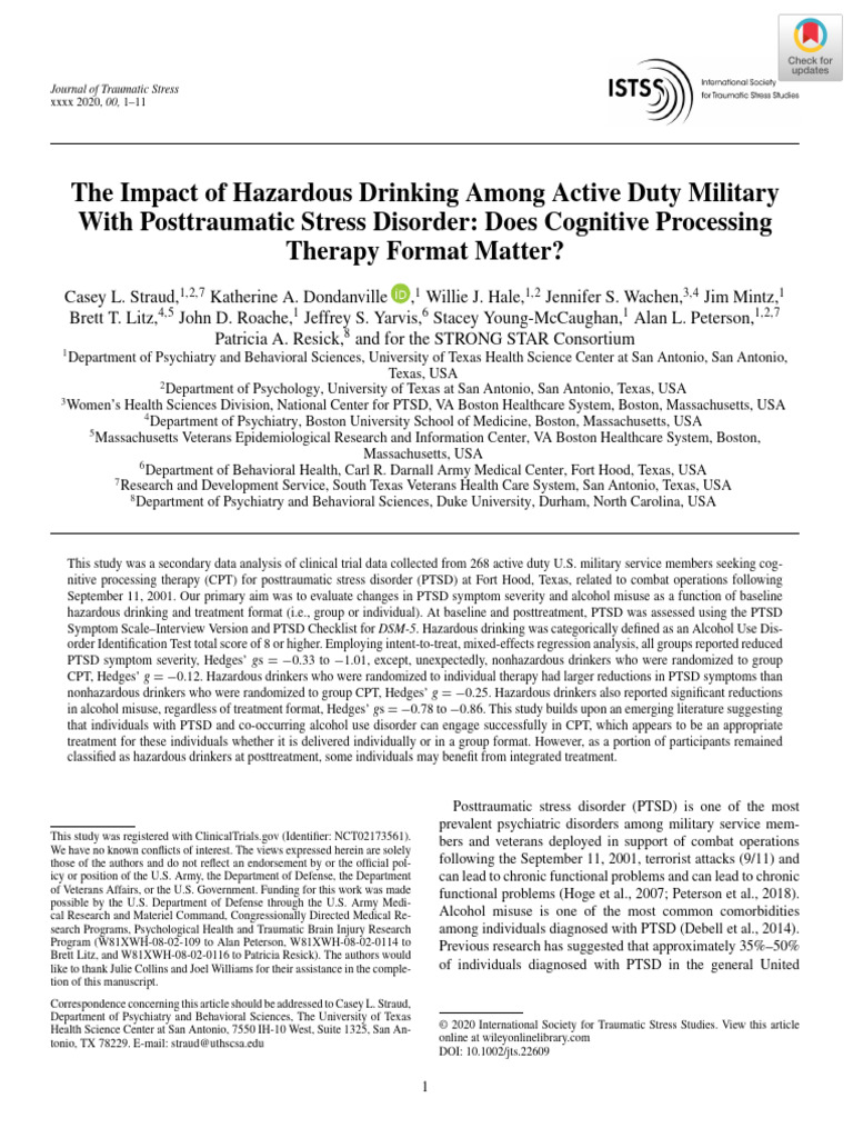 The Impact of Hazardous Drinking Among A | PDF | Alcoholism ...