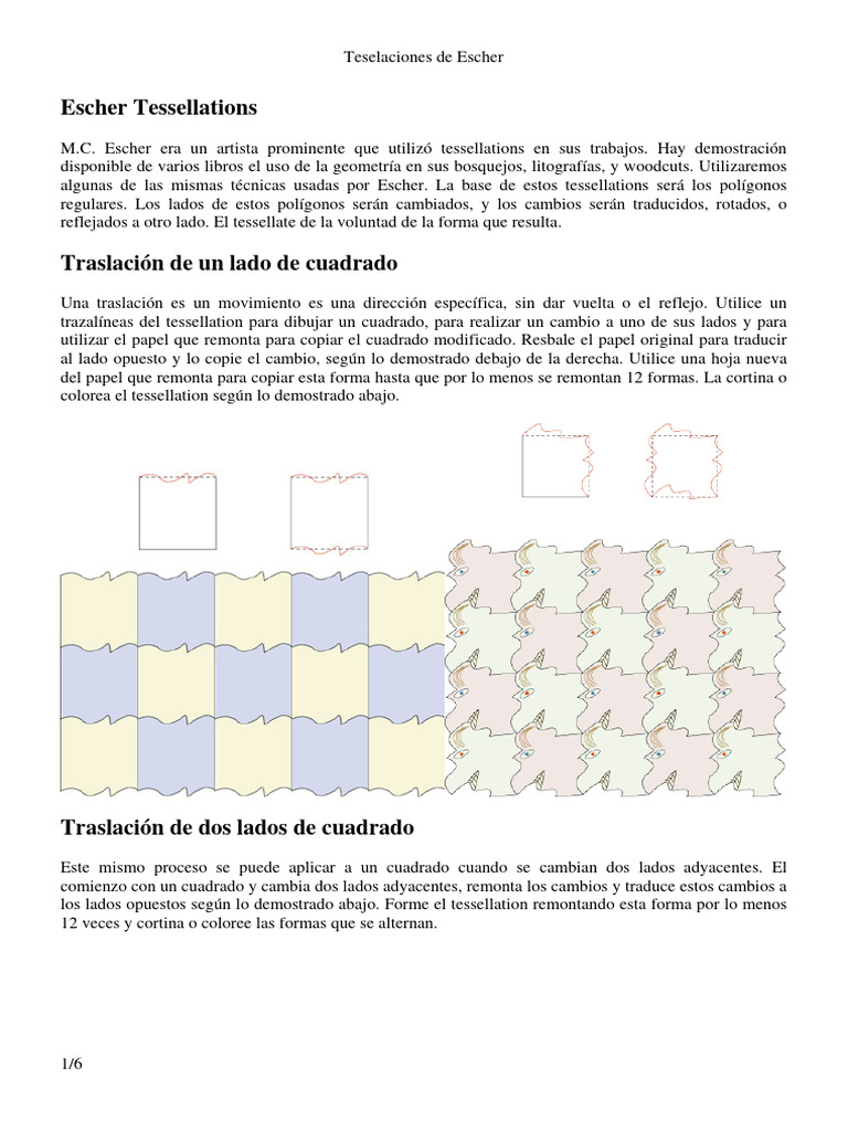 Escher Tessellations | PDF