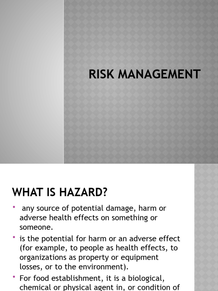 RISK MANAGEMENT | PDF