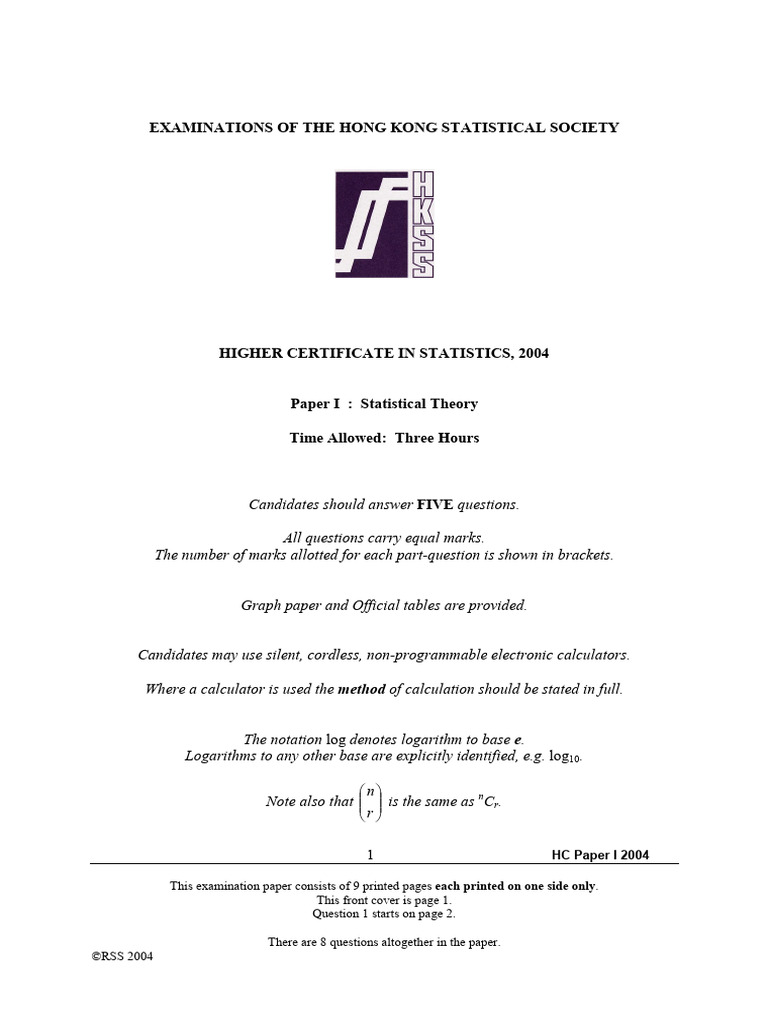 2004_HCI_HKSS | PDF | Regression Analysis | Estimator