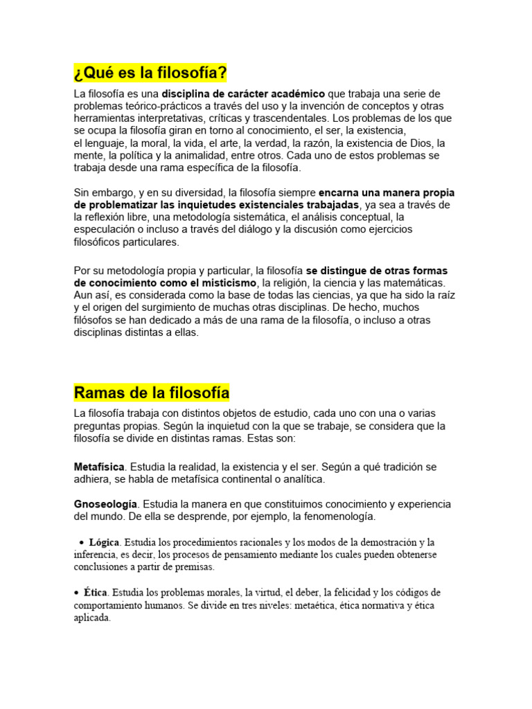 Qué Es La Filosofía | PDF | Pensamiento | Conocimiento