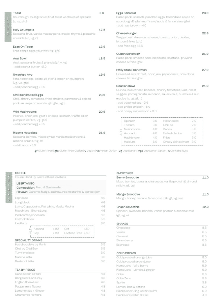 Carson Menu v5.0 | PDF | Cuisine | Foods