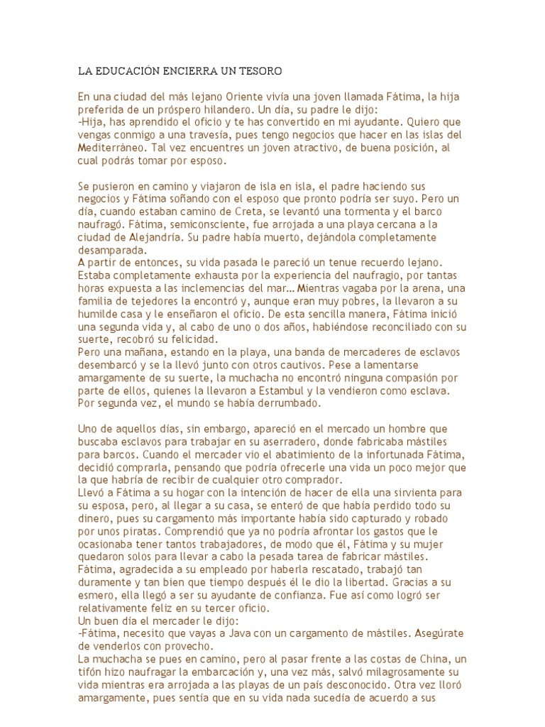 Fátima La Hilandera (Cuento Sufí) | PDF | Piratería