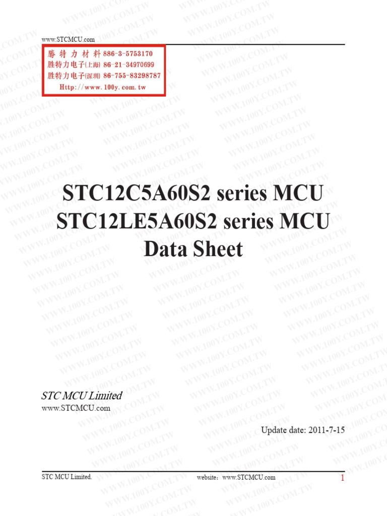 34 STC Stc12c5a60s2 | PDF