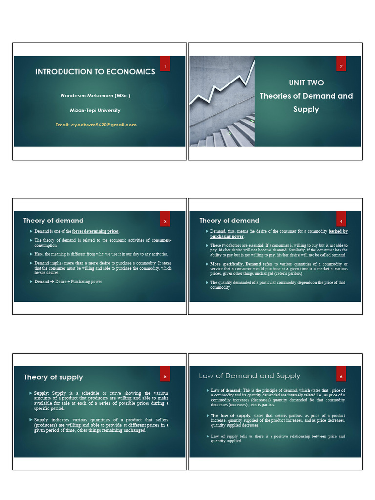 Introduction To Economics Unit 2 & 2 PDF | PDF | Elasticity (Economics ...