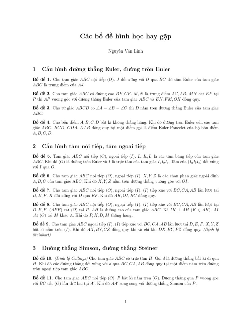 Bo de Hinh Hoc | PDF