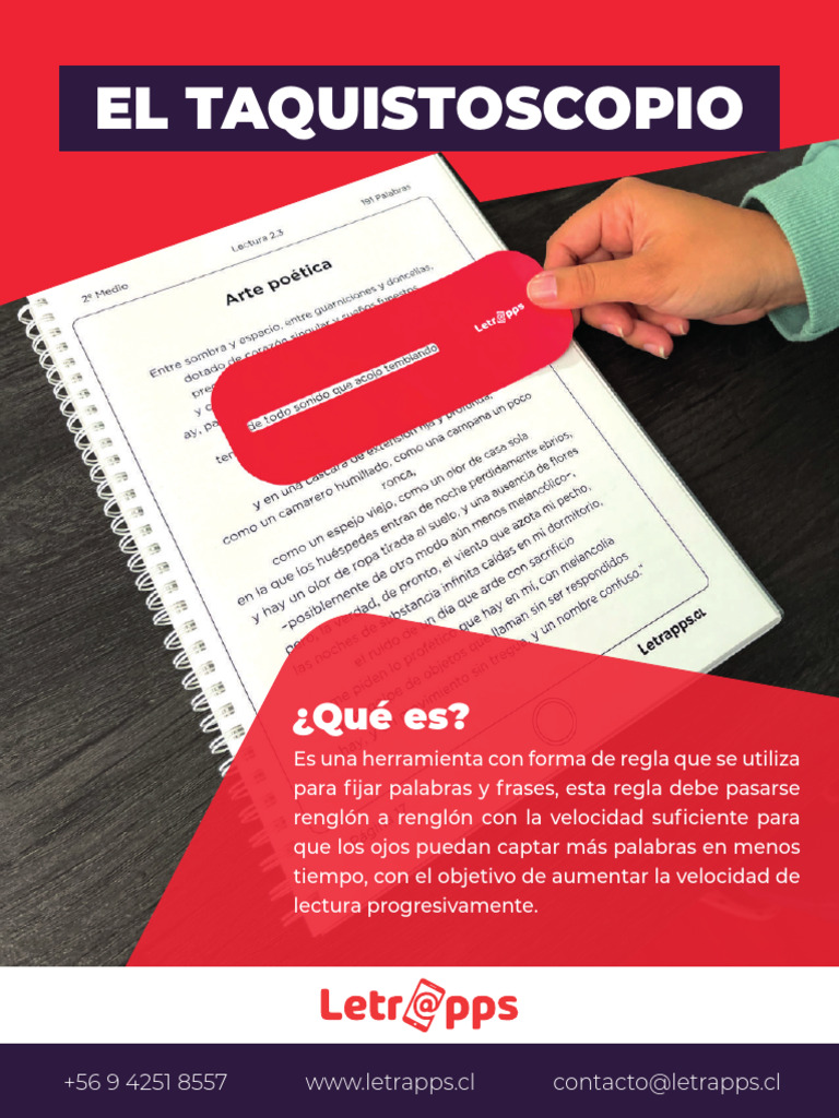 Taquistoscopio Letrapps | PDF | Crecimiento personal y profesional | Negocios