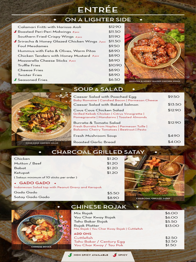 Spize Bedok Menu 24 | Download Free PDF | Hamburgers | Steak