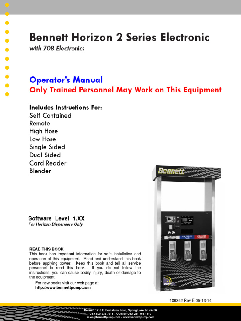 Horizon 2 Series Electronic With 708 Electronics Operators Manual | PDF ...