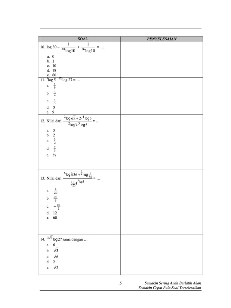 Logaritma 10 | PDF