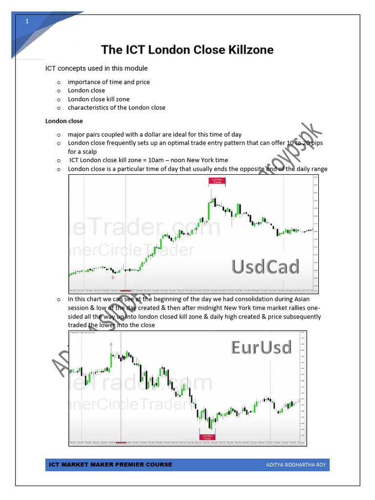 The ICT London Close Killzone | PDF | Market Trend | Money