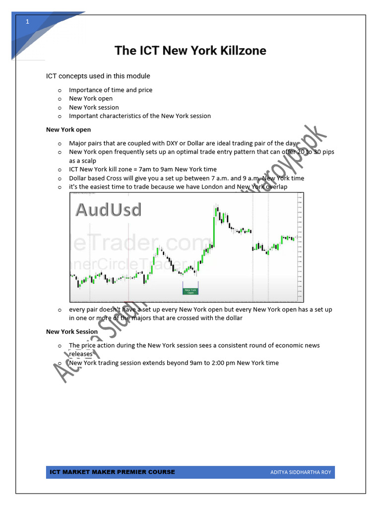 The ICT New York Killzone | PDF