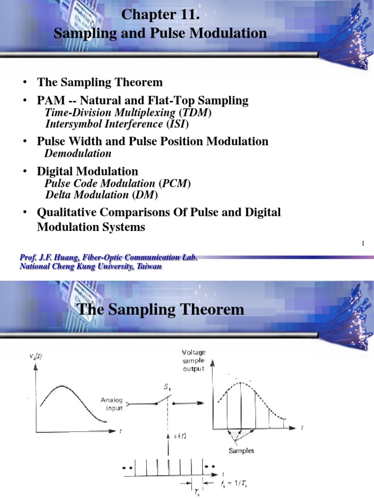 Chap11 - Sampling & Pulse Modulation | PDF | Modulation | Sampling (Signal Processing)