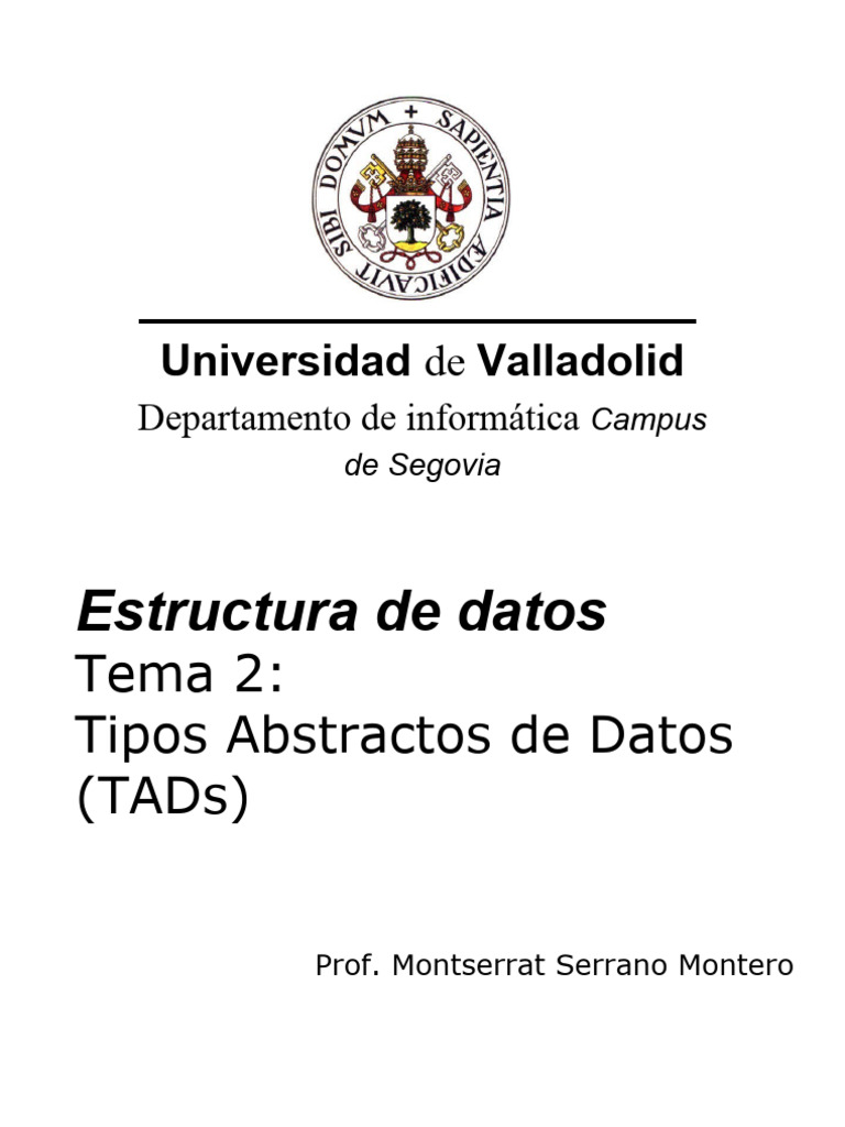 Tipos Abstractos de Datos (TADs) | PDF | Tipo de datos | Lenguaje de programación