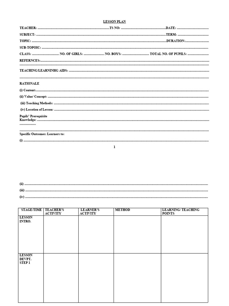 New Lesson Plan | PDF | Lesson Plan | Learning