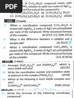 Coordination Compounds PYQS | PDF | Coordination Complex | Ligand