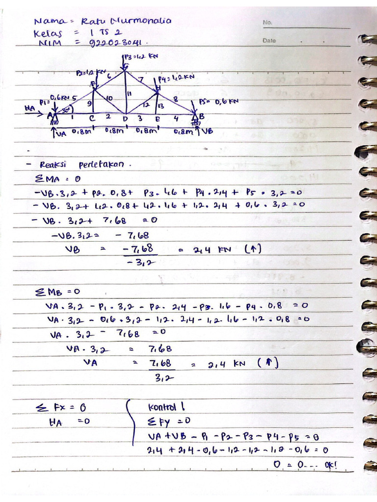 Tugas 1 Mekanika Rekayasa 2 | PDF