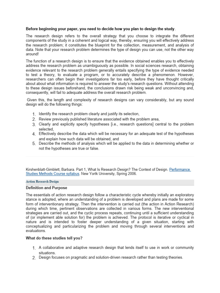 Business Research Method The Design of Research | Download Free PDF ...