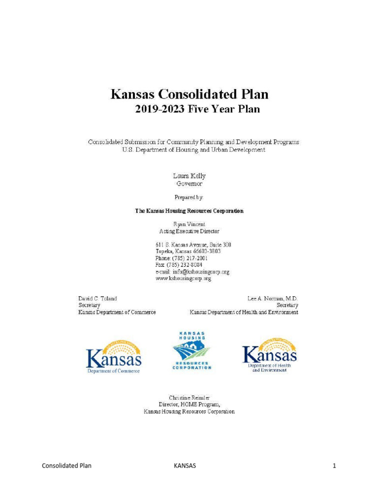 Kansas Consolidated Plan Overview | PDF | Community Development Block ...