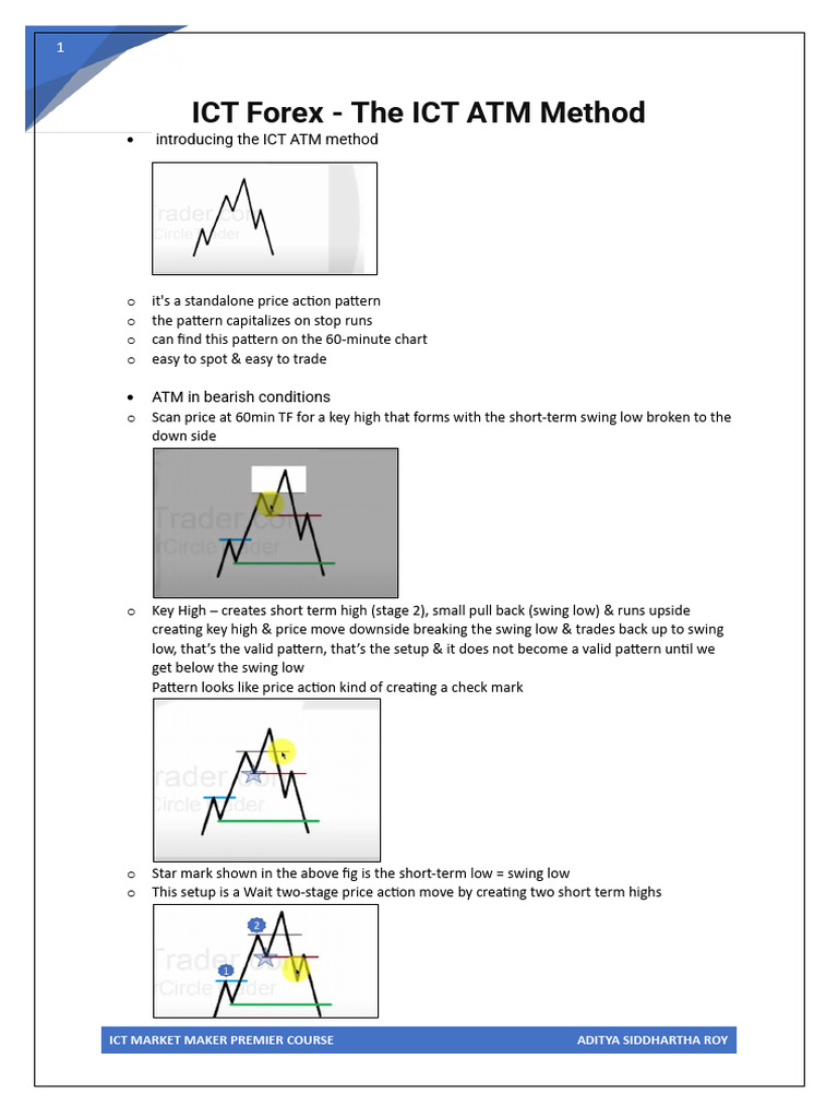 ICT Forex - The ICT ATM Method | PDF | Financial Markets | Market ...