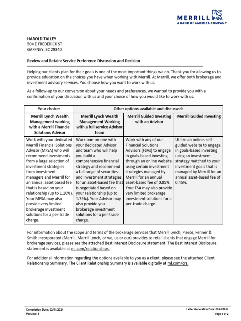 Product Options Letter 9 | PDF