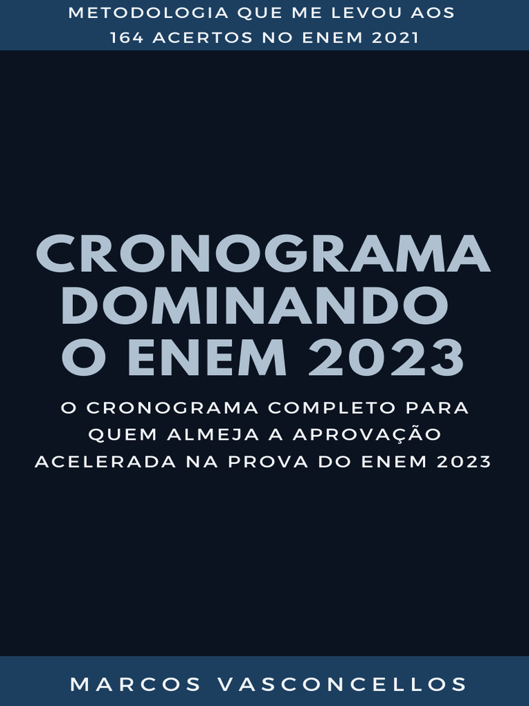 Cronograma ENEM 2023: Método Eficaz | PDF | Química | Física